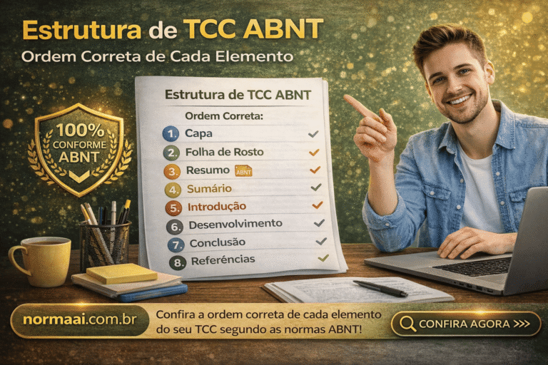 Estrutura de TCC ABNT: Ordem Correta de Cada Elemento - NormaAi Norma Ai